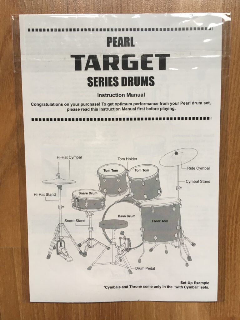Pearl Target Schlagzeug Standardaufbau (Kleine/Große Trommel, Hi-Hat ...